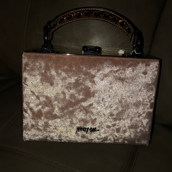 Nasty Gal | Bags | Nasty Gal Pink Velvet Box Clutch | Poshmark